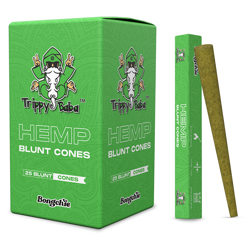 Trippy Baba Hemp Blunt Cones | Box of 25 – BONGCHIE